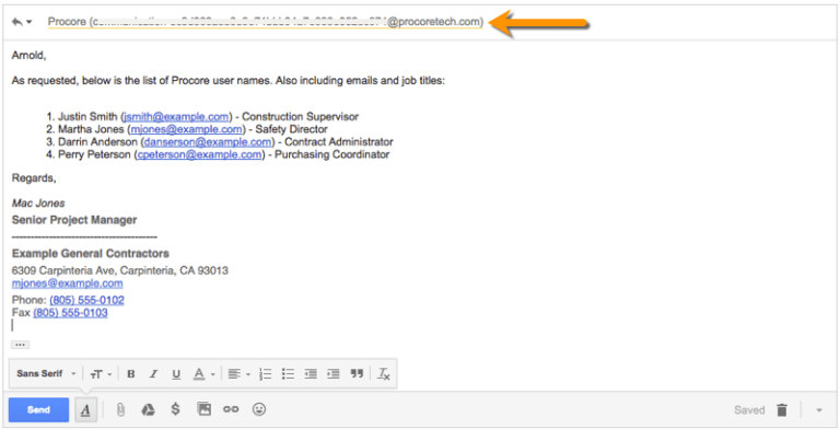 Understanding Procore Emails - SyncEzy